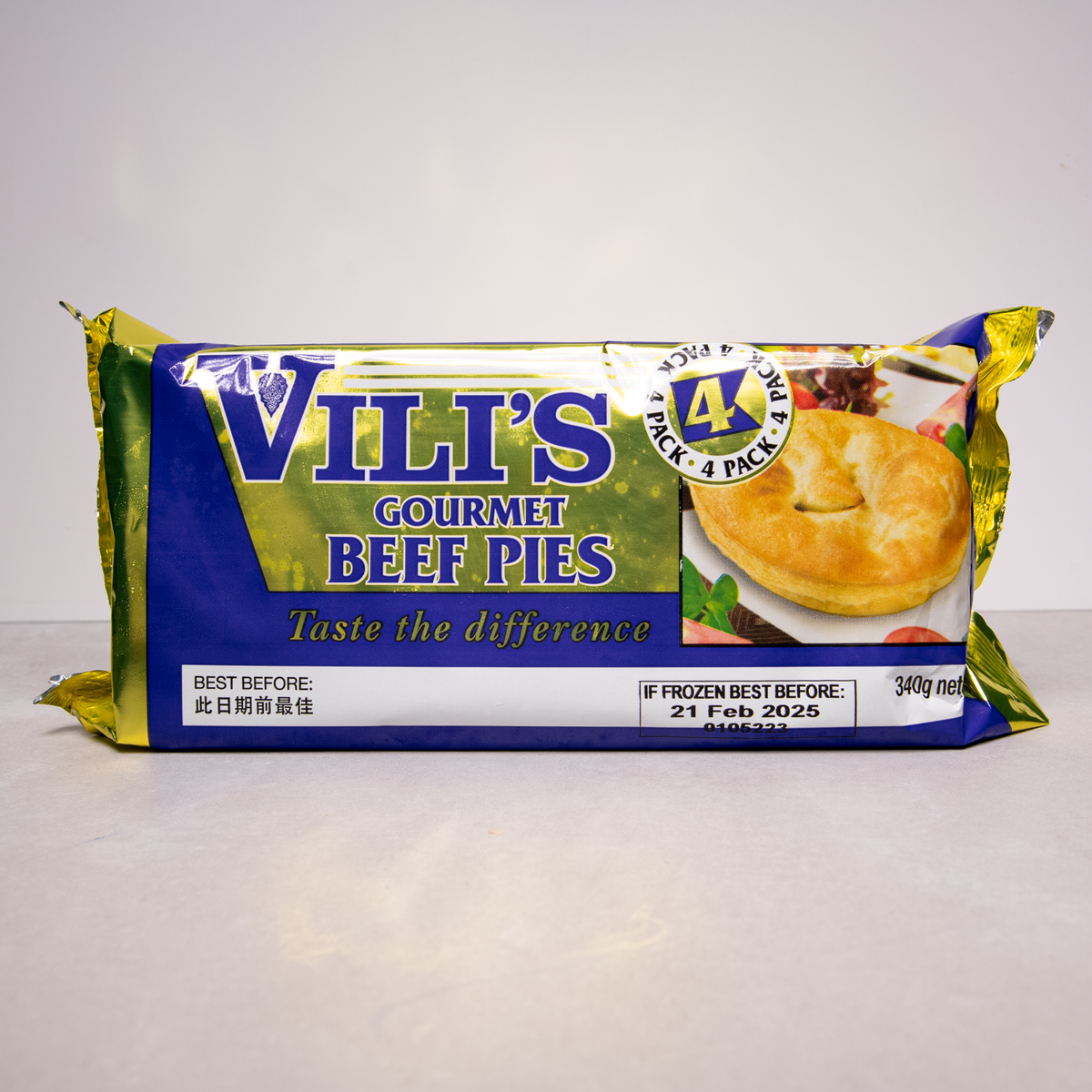 Vili's 4-pack Gourmet Beef Pies - 340g pack – The Butcher Boys AU