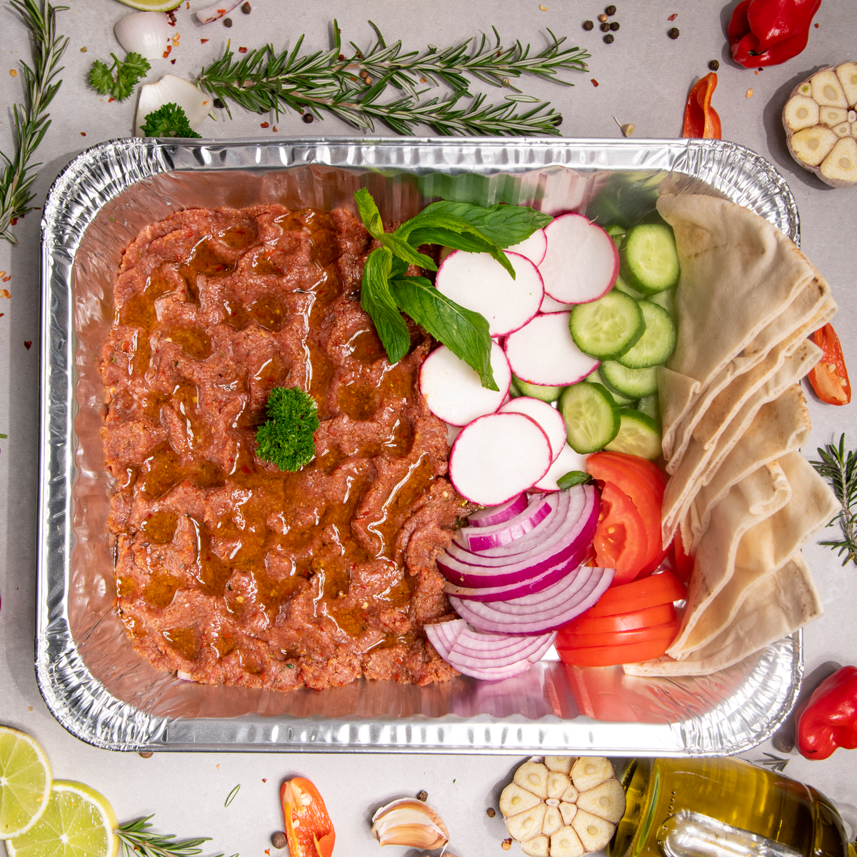 Lebanese Raw Kibbi Tray (Ready-to-Eat*) – The Butcher Boys AU